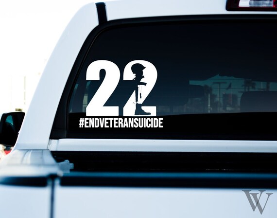 22 A Day Decal Veteran Suicide Decal Suicide Awareness | Etsy