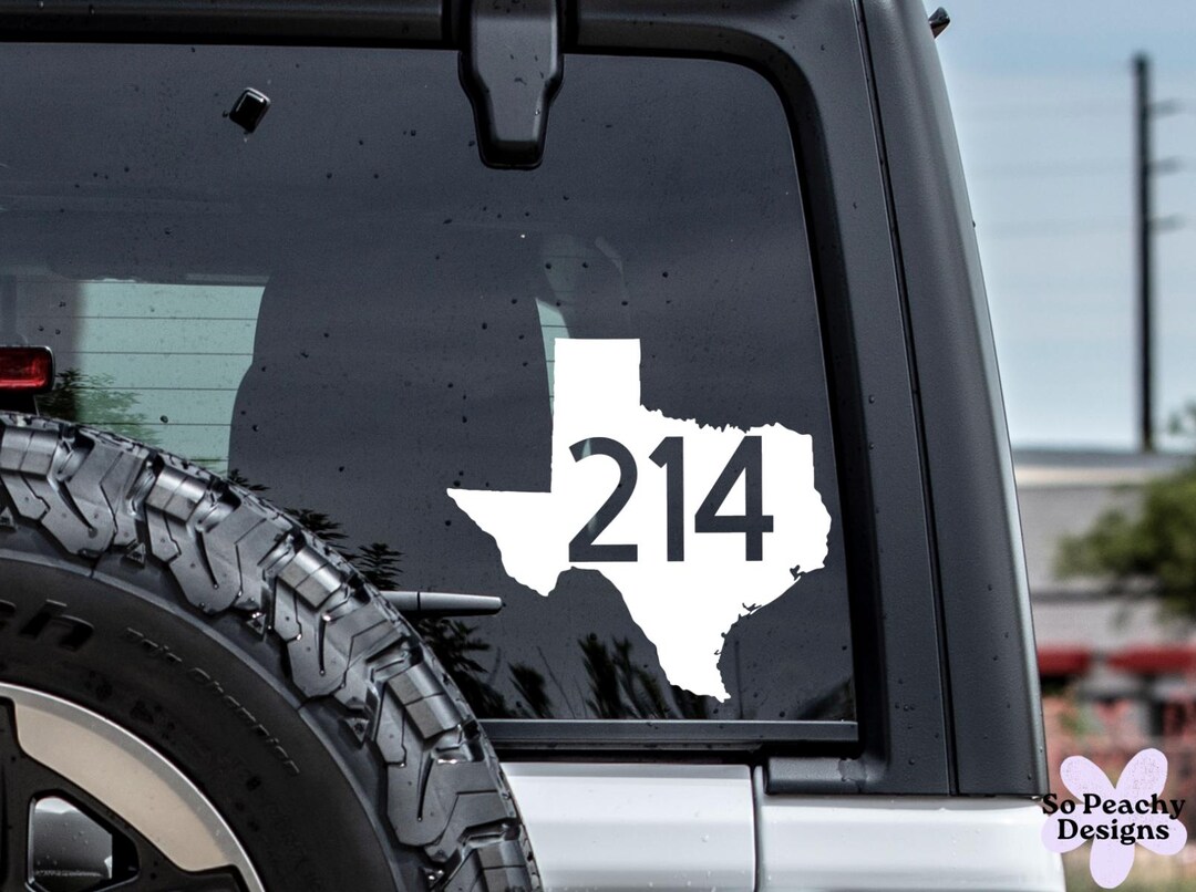 Texas Decal, Area Code Decal, Custom Texas Decal, Custom Decal, Texas ...