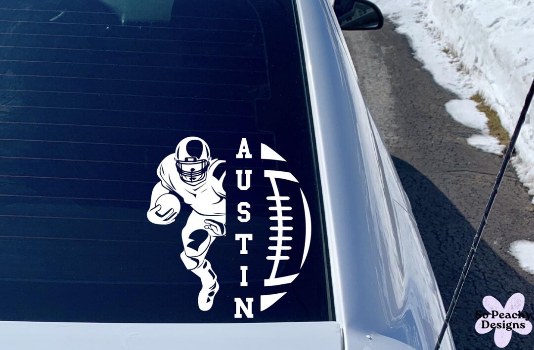 Football Decal, Football Name Decal, Football Team Decal, Custom ...