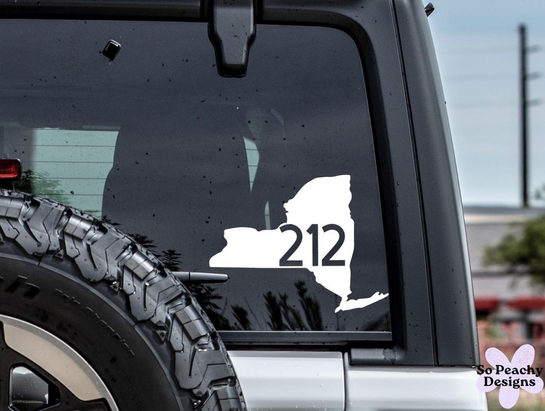New York Decal, Area Code Decal, Custom New York Decal, Custom Decal ...