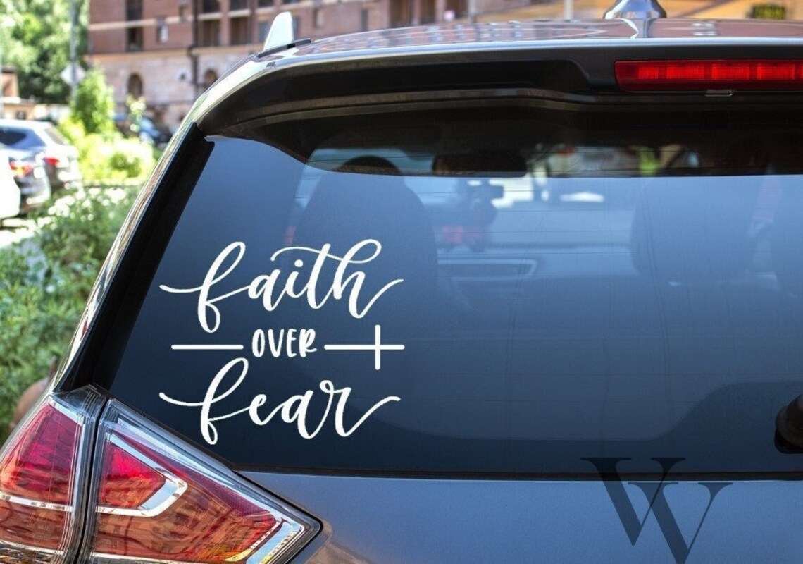 Faith Over Fear Decal Faith Decal God Decal Religion Decal | Etsy