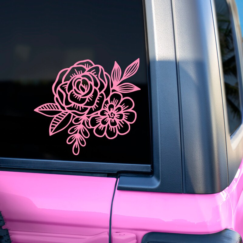 Floral Decal - Etsy