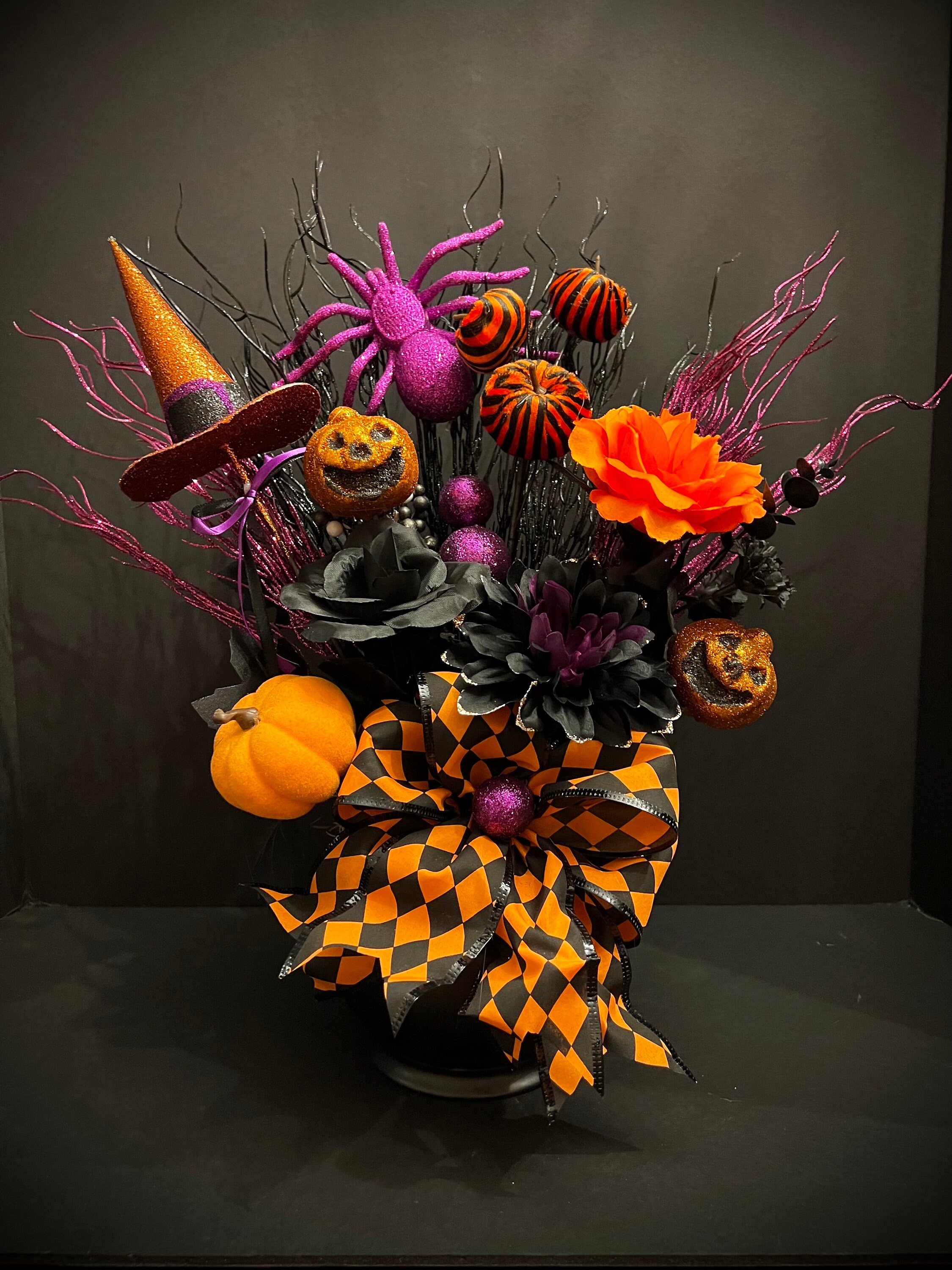 Halloween Centerpiece Floral Arrangement Spooky - Etsy