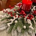 Christmas Centerpiece Table Arrangement Red Berries Flocked White 30 ...