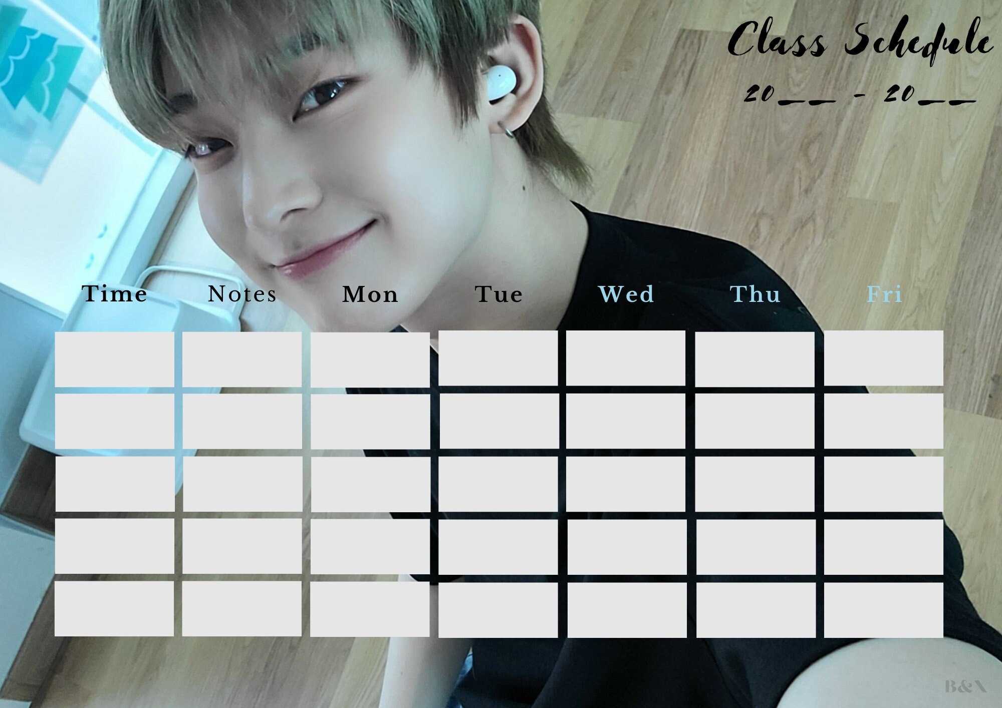 Sunoo Enhypen Class Schedule. Enhypen Timetable. Downloadable Print ...
