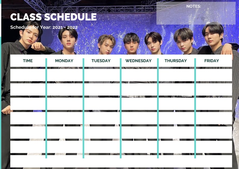 Enhypen Class Schedule. Enhypen Timetable. Downloadable Print. - Etsy