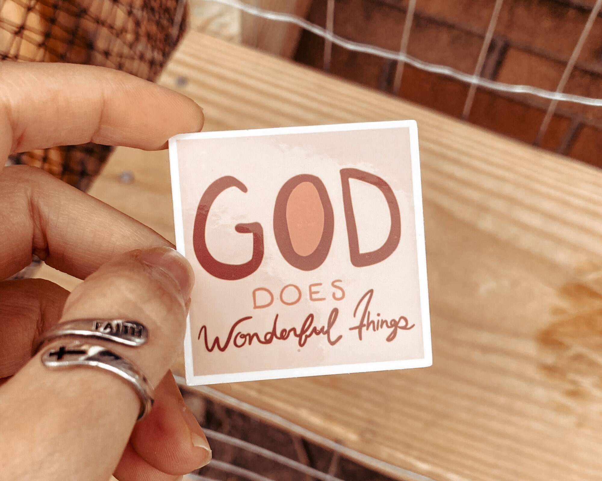 God Does Wonderful Things Cute Christian Glossy Sticker - Etsy