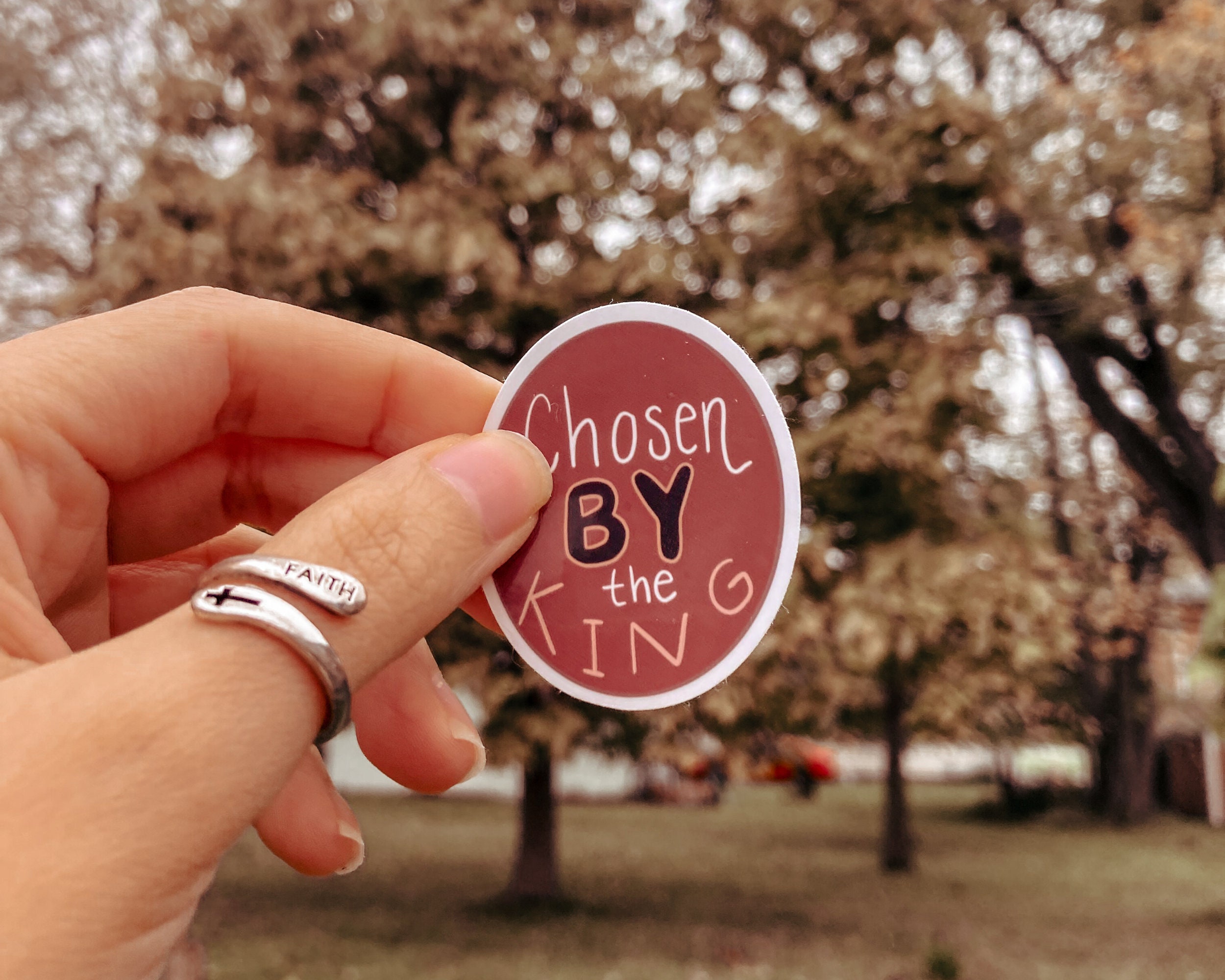 Chosen by the King Cute Motivational Christian Glossy Sticker, Vinyl ...