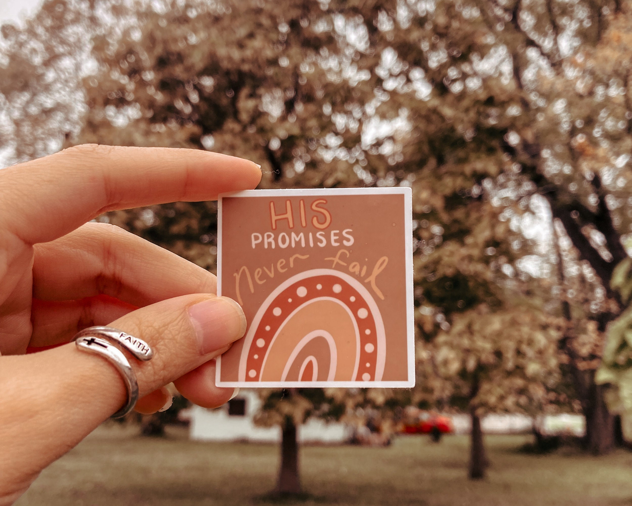 His Promises Never Fail Cute Christian Glossy Sticker, Vinyl Sticker ...