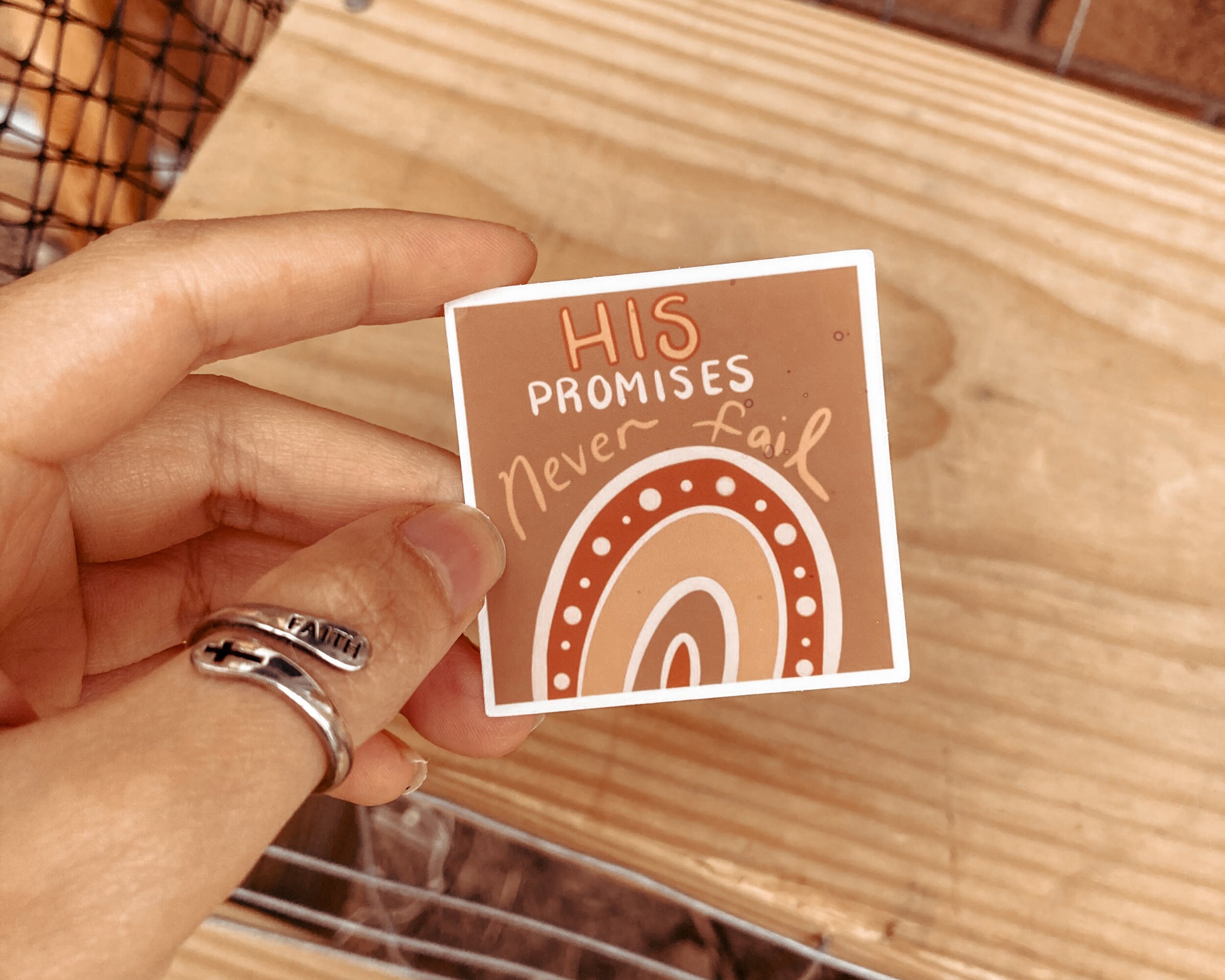 His Promises Never Fail Cute Christian Glossy Sticker, Vinyl Sticker ...