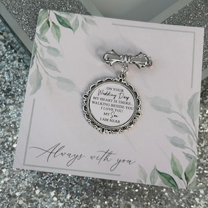 On Your Wedding Day Personalised Memorial Bow Lapel Pin Charm/gift for ...