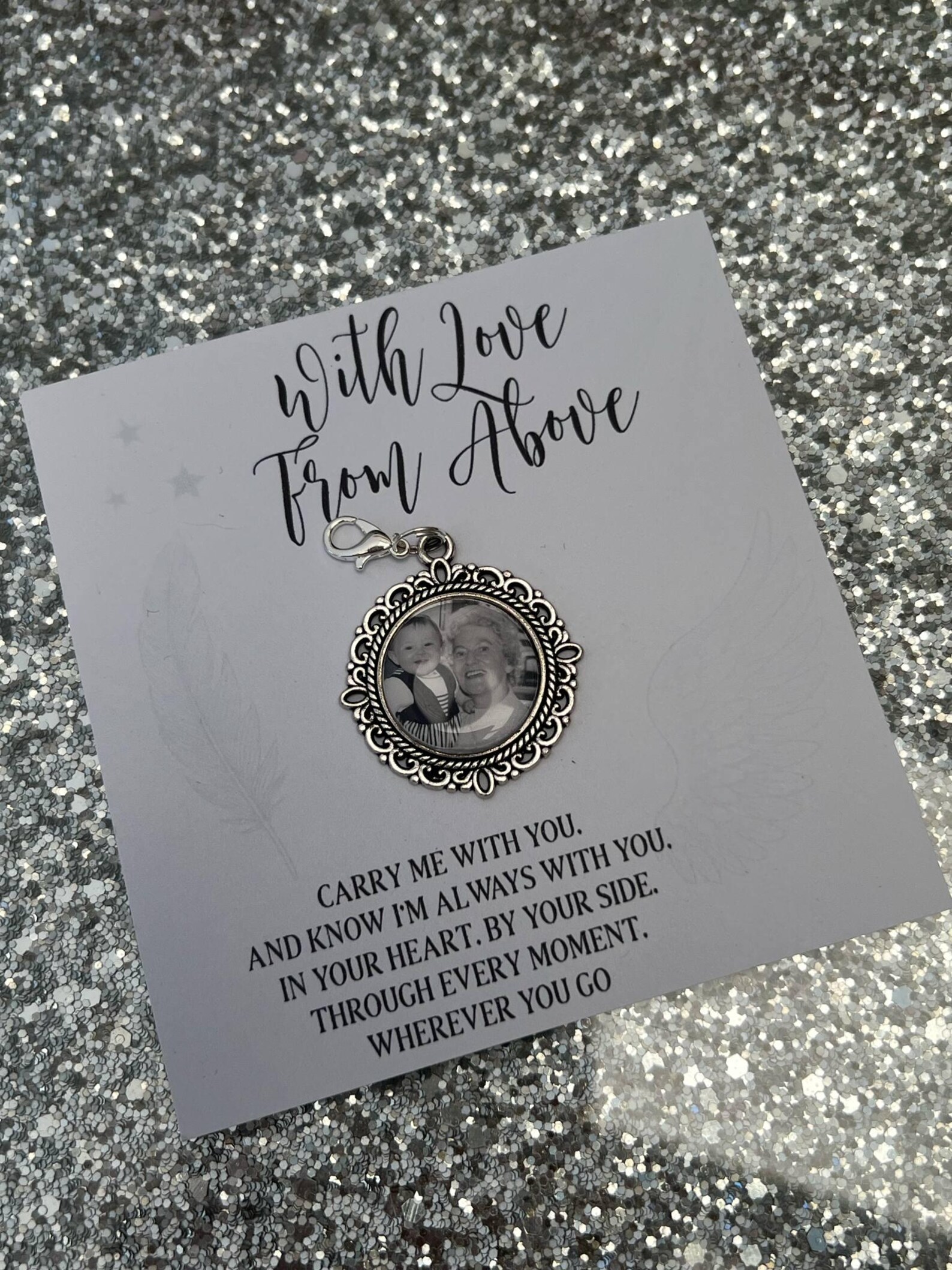 With Love From Above Memory Clip & Card/remembrance Photo Charm/in ...