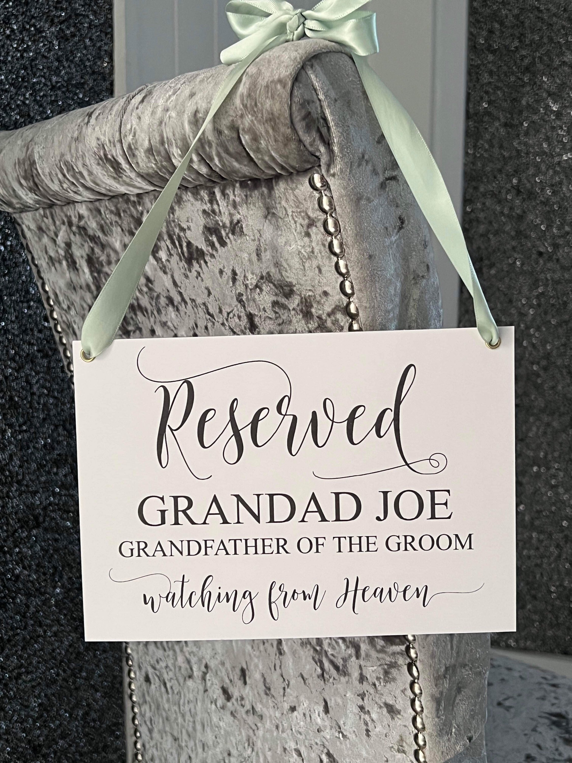 Wooden A5 Wedding Sign/personalised/memorial/memory/reserved | Etsy UK