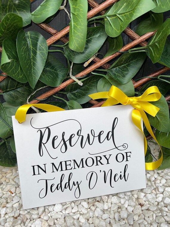 Wooden A5 Wedding Sign & Ribbon/personalised/memorial/in - Etsy