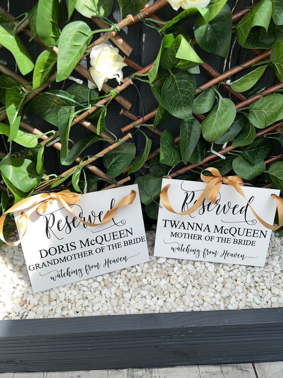 Wooden A5 Wedding Sign/personalised/memorial/memory/reserved Seat ...