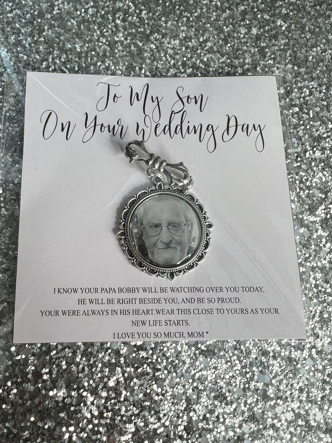 Personalised Memorial Photo Charm/gift for Son/for Him/heaven/brother ...