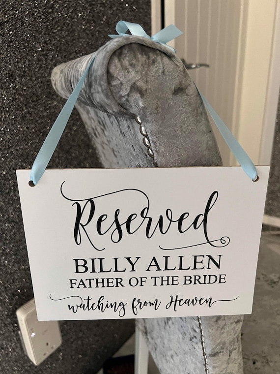 Wooden A5 Wedding Sign/personalised/memorial/memory/reserved - Etsy