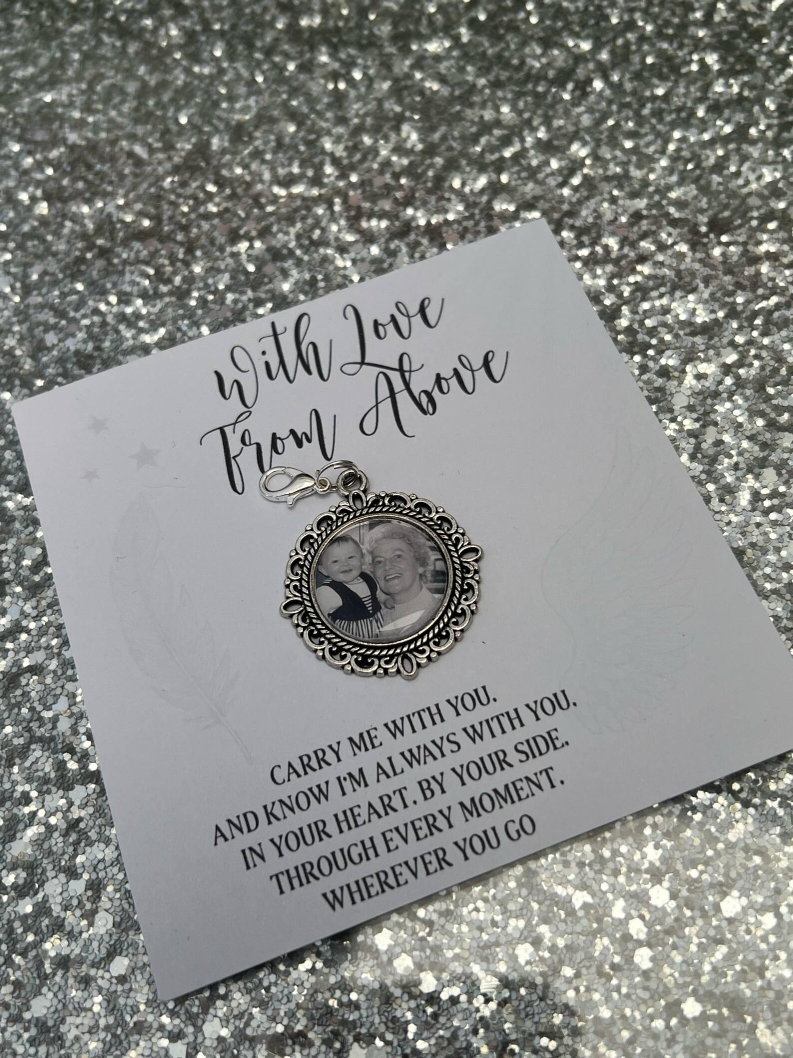 With Love From Above Memory Clip & Card/remembrance Photo Charm/in ...