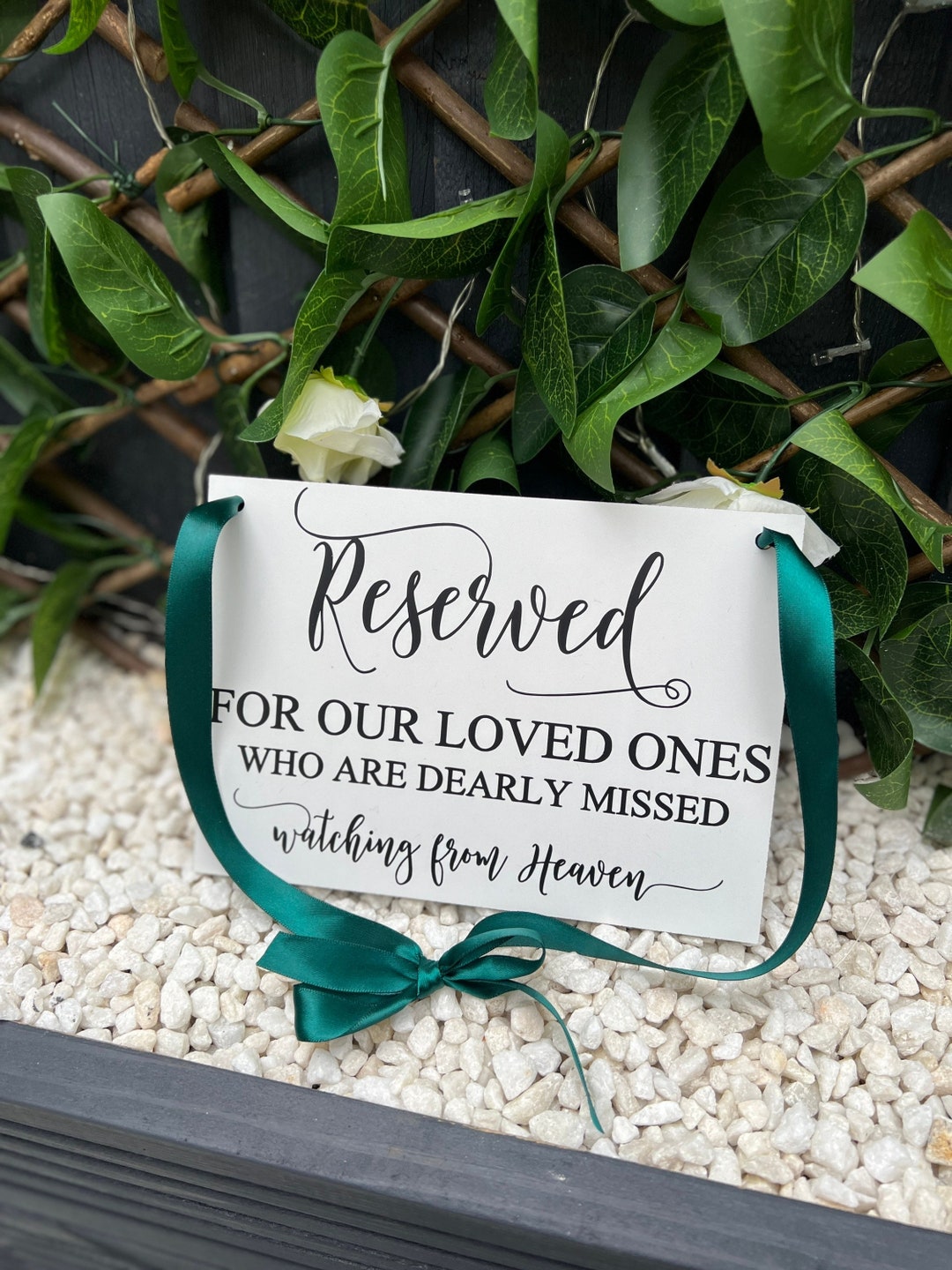 Wooden A5 Wedding Sign/personalised/memorial/memory/reserved Seat ...