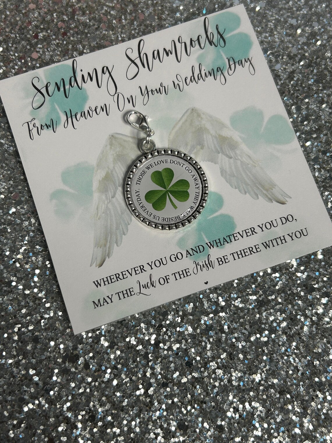 Good Luck Shamrock Wedding Charm/best Friend Gift/from Heaven/special ...