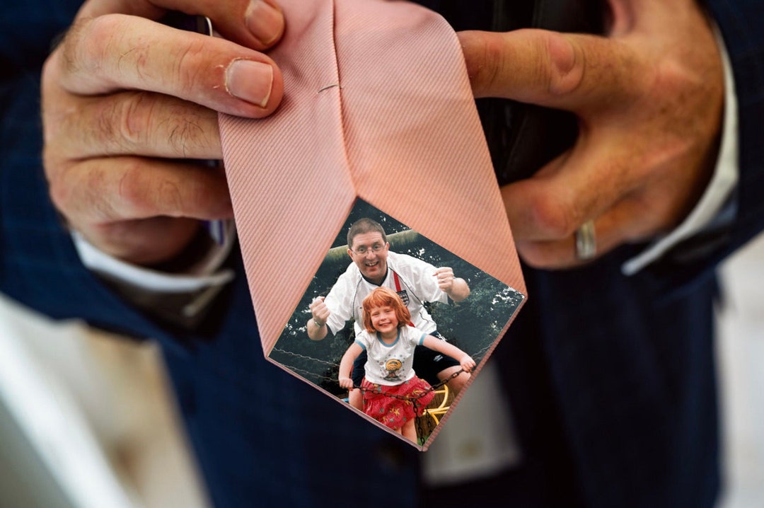 Personalised Photo Tie Label/dad/suit Label/tie Patch/tie Patch/father ...