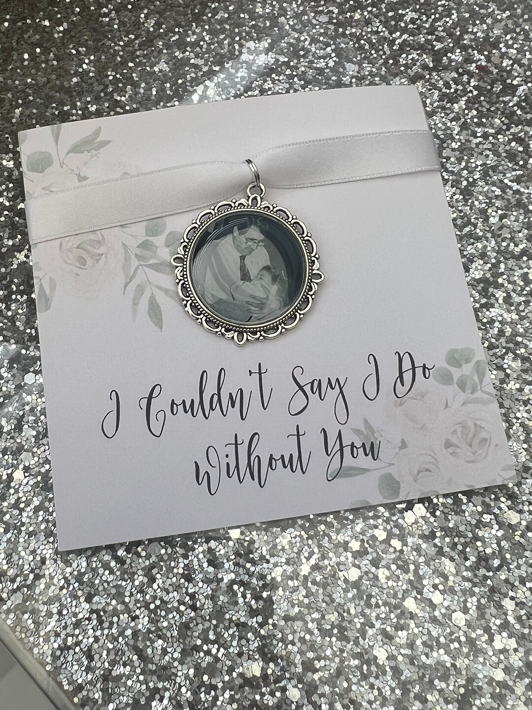 Wedding Memorial Photo Charm for Missing Loved One Couldn’t Say I Do ...