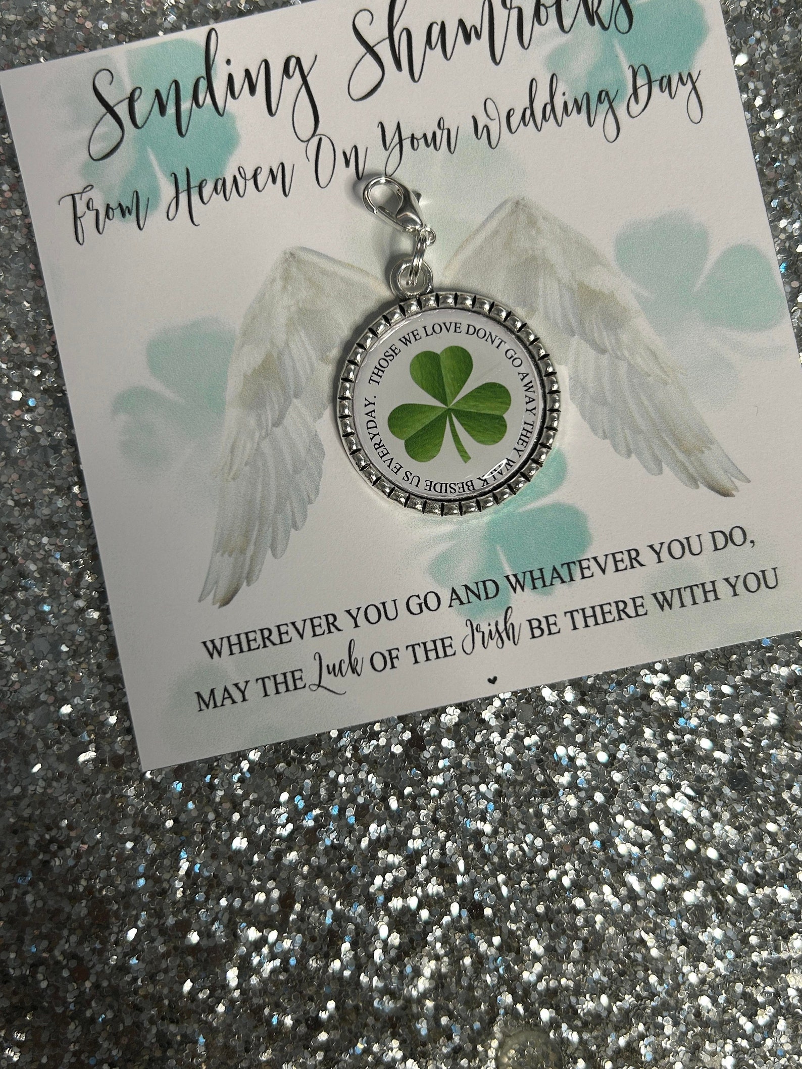 Good Luck Shamrock Wedding Charm/best Friend Gift/from Heaven/special ...
