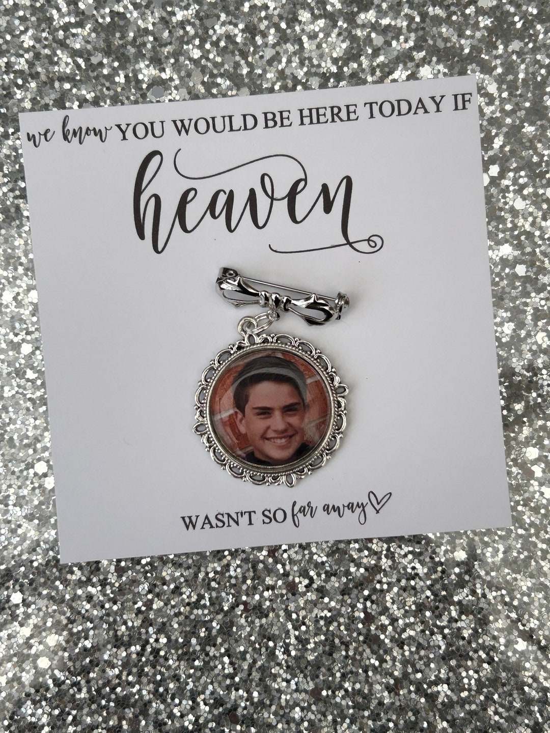 Memorial Bow Pin/custom Photo Lapel Pin/memorial Lapel Pin/in Memory ...