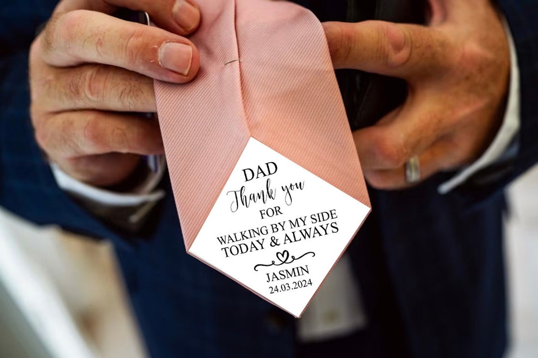Personalised Photo Tie Label/dad/suit Label/tie Patch/tie Patch/father ...