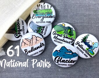 National Park Buttons - Etsy