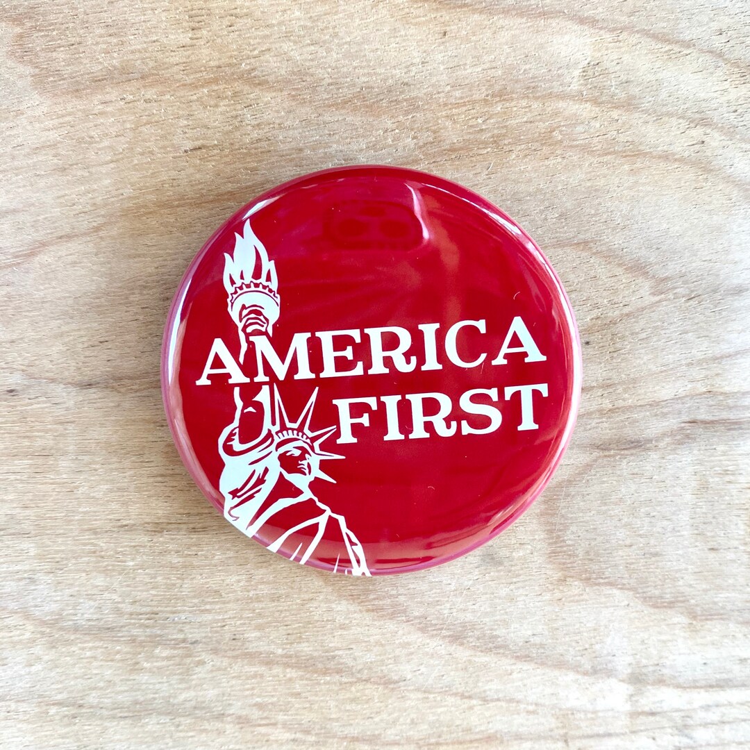 America First Pinback Buttons | USA Patriot Pins | MAGA Badges for ...