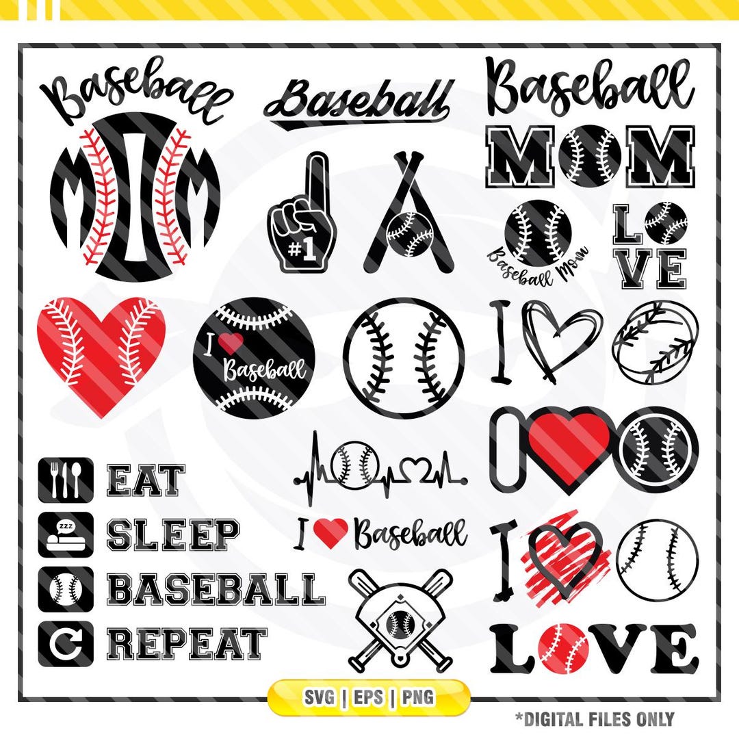 Baseball Mom | Vector Cut File | Instant Digital Download | SVG | EPS ...