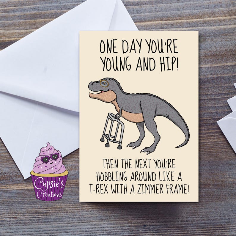 Funny Birthday Card, Meme Dinosaur T-rex Joke for Boyfriend, Mans ...