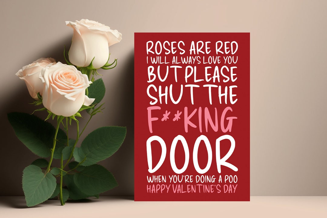 Funny Valentine's Day Card Roses Are Red Poem Large A5 - Etsy