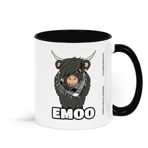 Funny Emo Cow Mug – Cute 'emoo' Highland Cow Gift for Emo Lovers ...