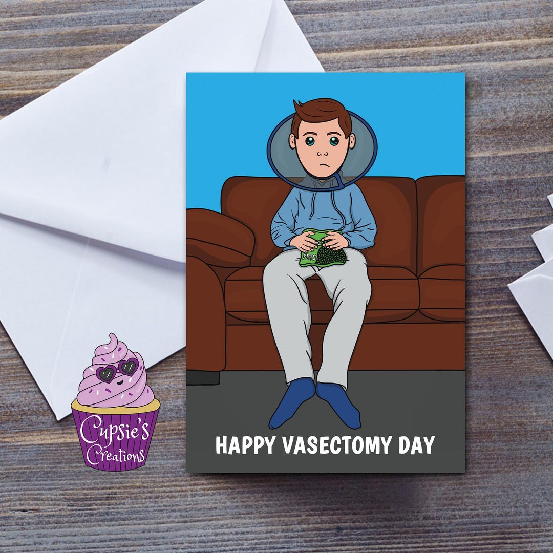 Funny Happy Vasectomy Greetings Card for the Snip, Surgery Recovery ...