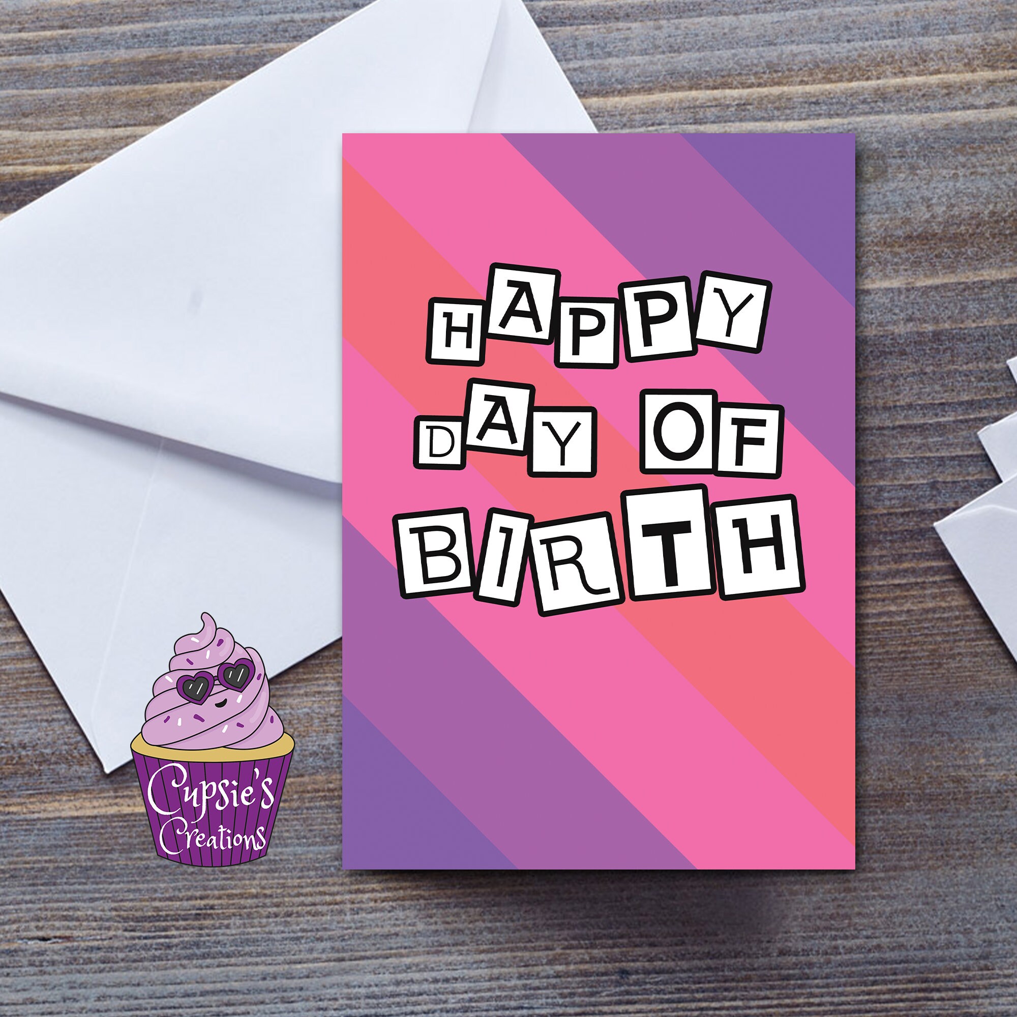 Happy Day of Birth Birthday Card Personalised Name or Age - Etsy