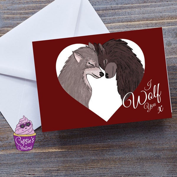 Wolf Card - Etsy