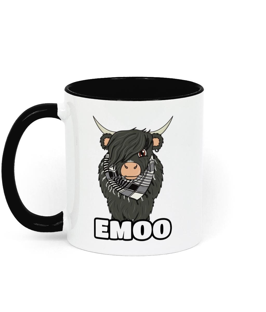 Funny Emo Cow Mug – Cute 'emoo' Highland Cow Gift for Emo Lovers ...