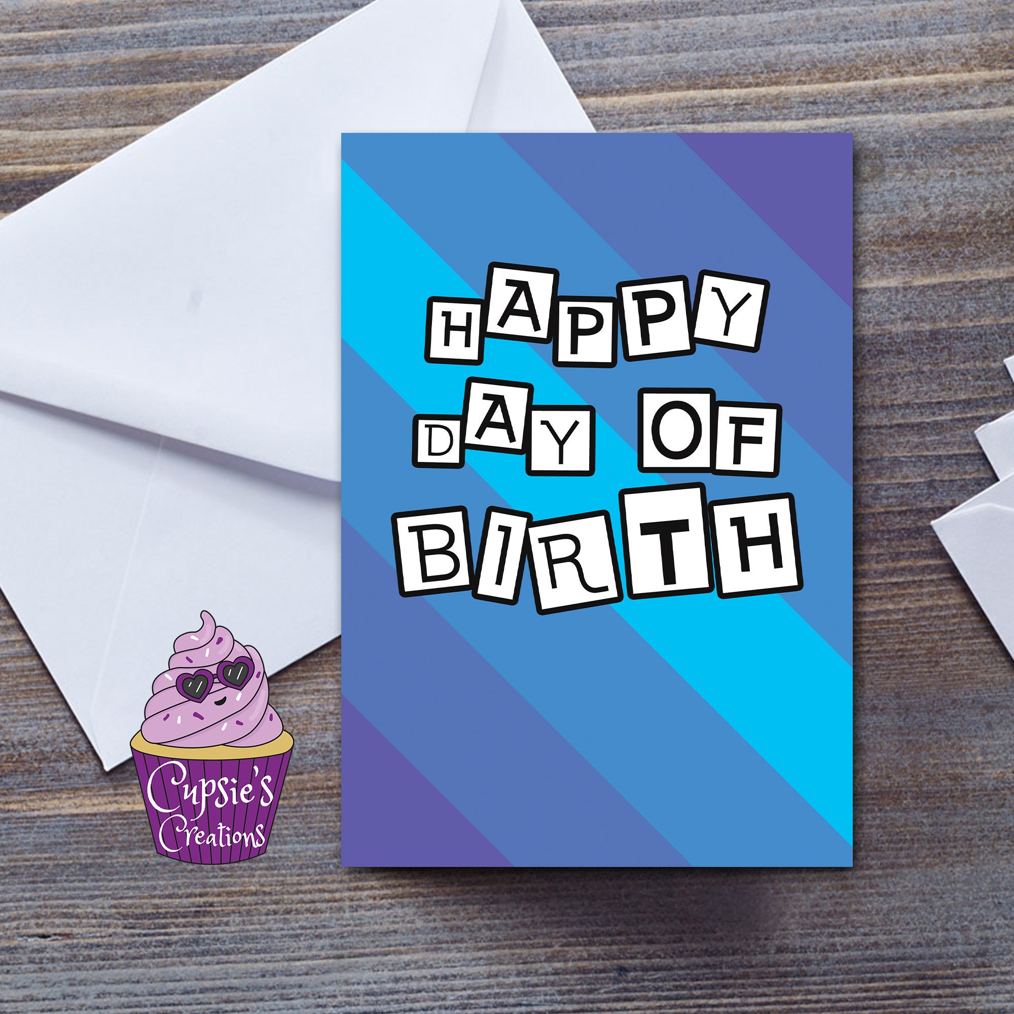 Happy Day of Birth Birthday Card Personalised Name or Age - Etsy