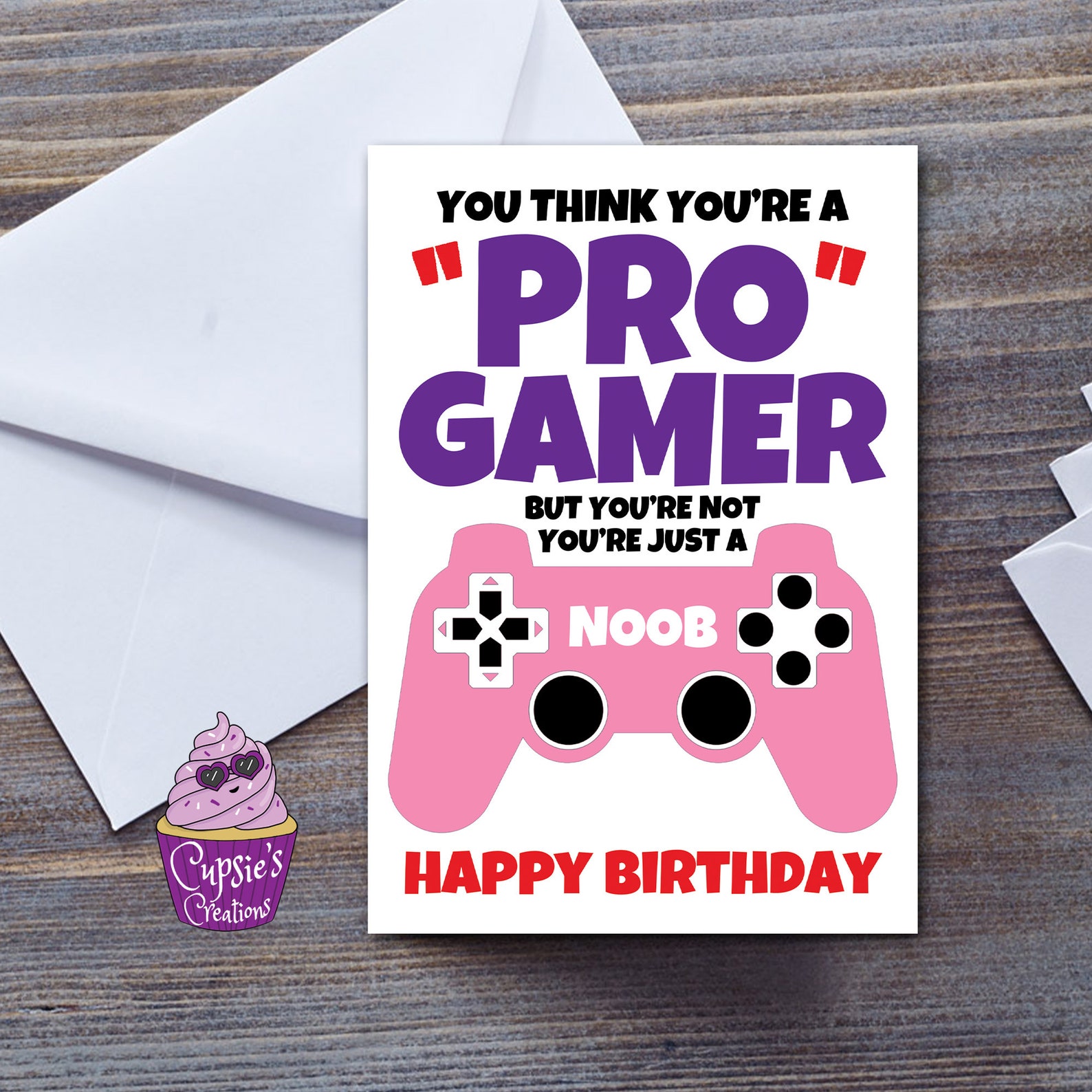 Gamer Birthday Card Funny Birthday Card for Video Gamer | Etsy UK