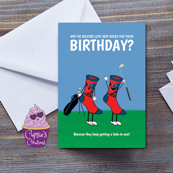 Golf Birthday Card - Etsy