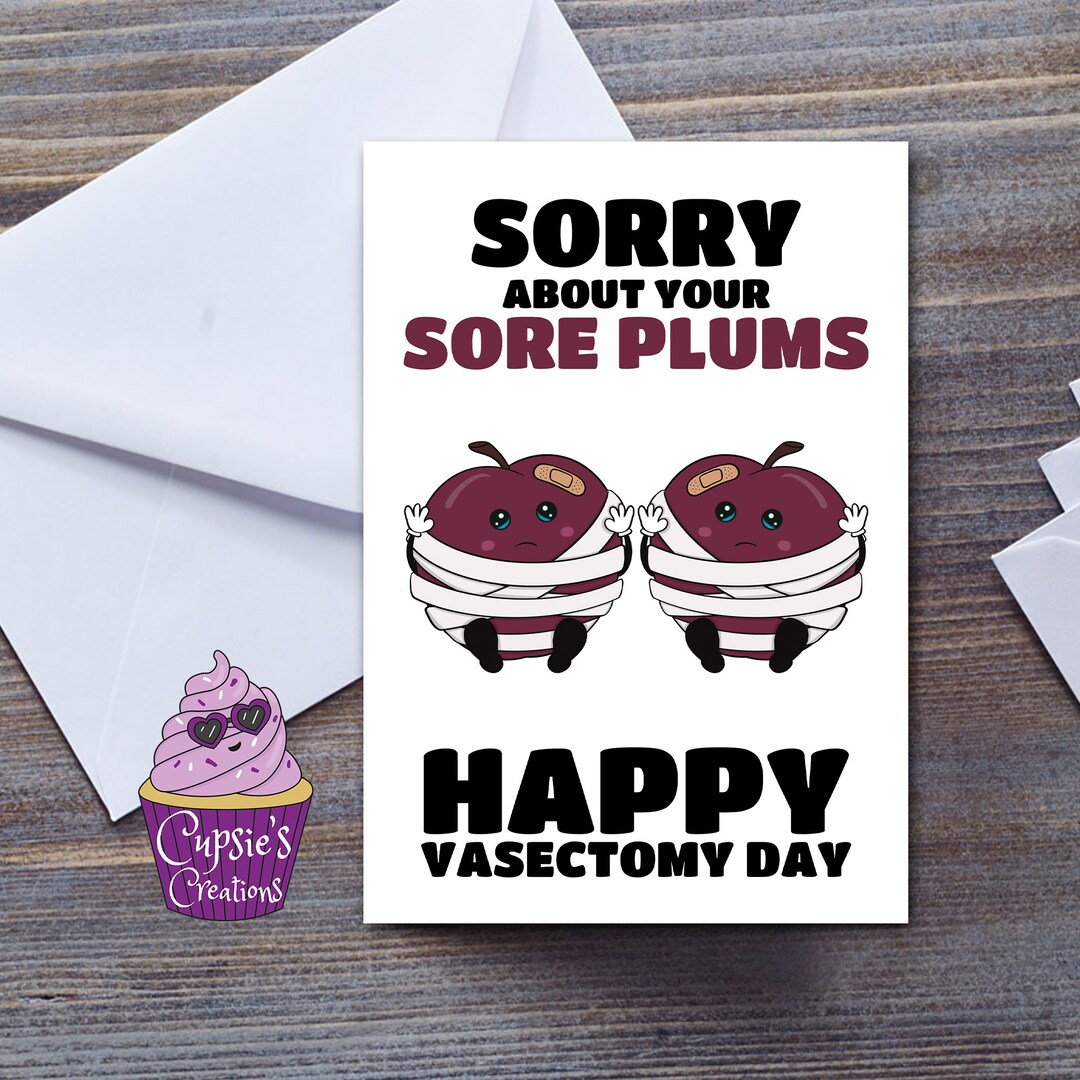 Funny Vasectomy Get Well Card: Sore Plums Snip Gift - Etsy