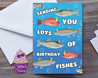 Rainbow Trout Birthday Card - Etsy