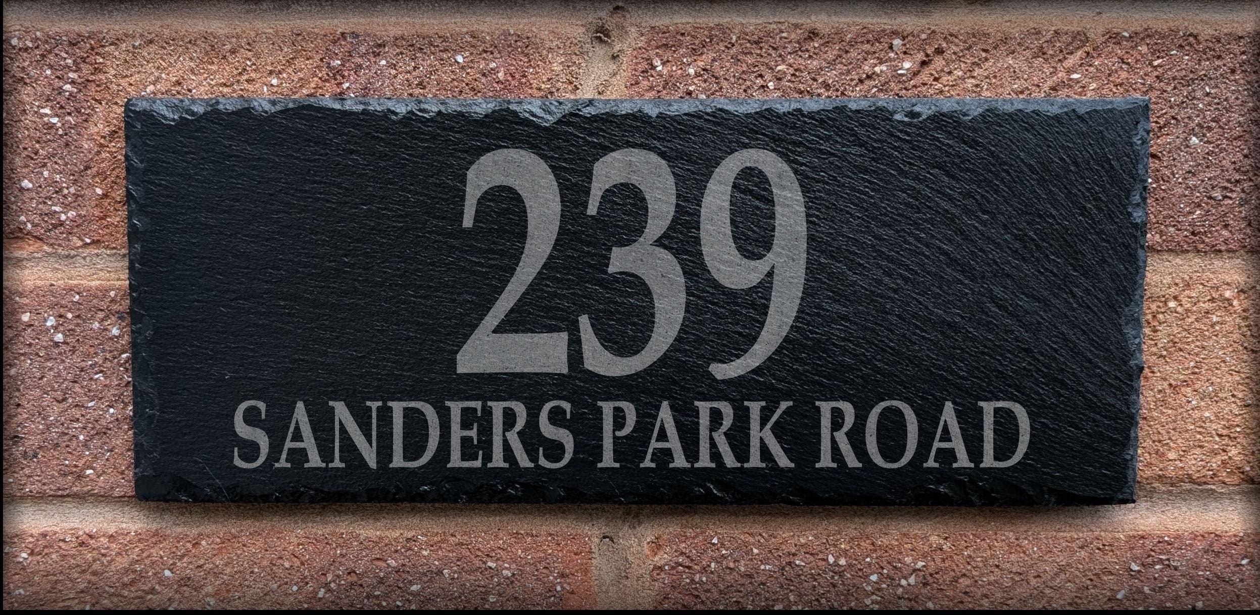 Slate House Number | Slate House Name | Laser Engraved Slate Door ...