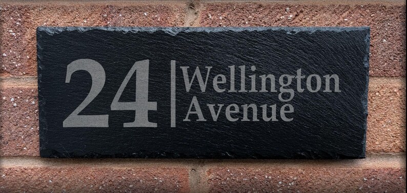 Slate House Number | Slate House Name | Laser Engraved Slate Door ...