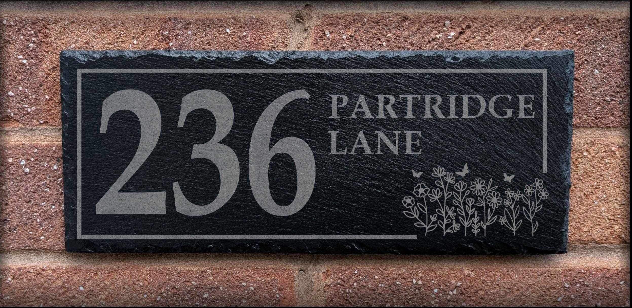 Slate House Number | Slate House Name | Laser Engraved Slate Door ...