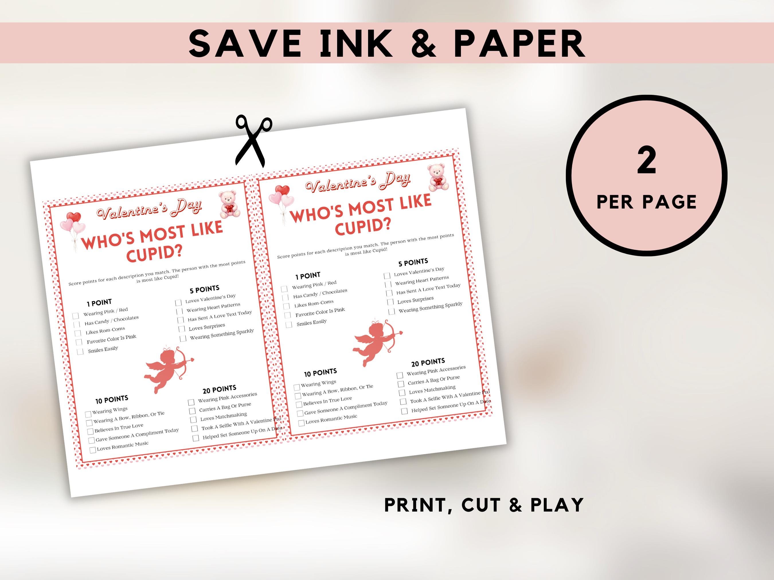 Who is Most Like Cupid Game, Valentine Icebreaker, Printable Valentine ...