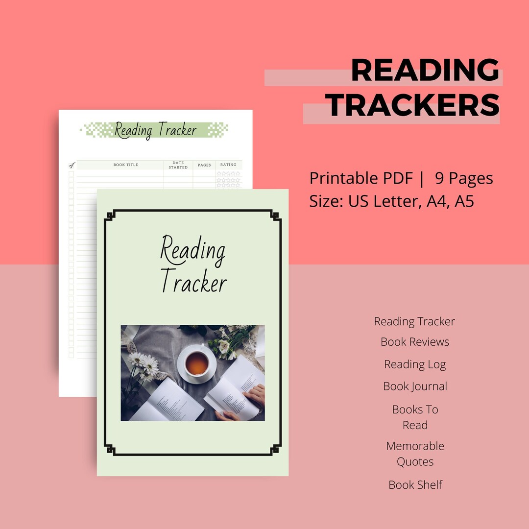 Reading Tracker Printable Bundle Reading Tracker Book - Etsy