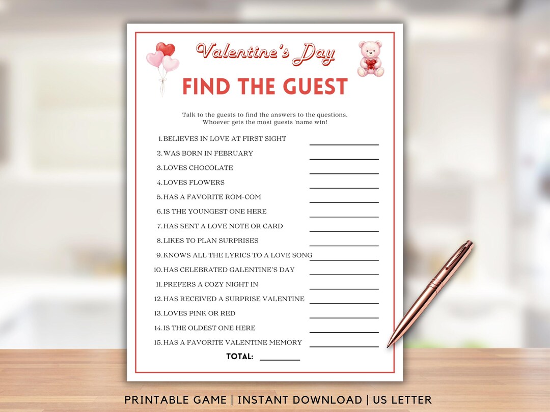 Who is Most Like Cupid Game, Valentine Icebreaker, Printable Valentine ...